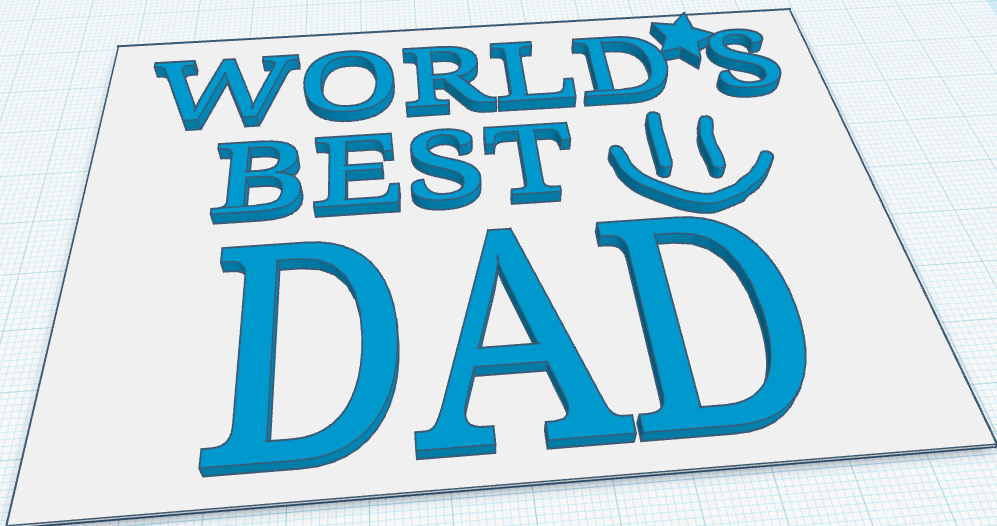 'WORLDS BEST DAD" Card | Gifts for Dad by emir | Download free STL ...