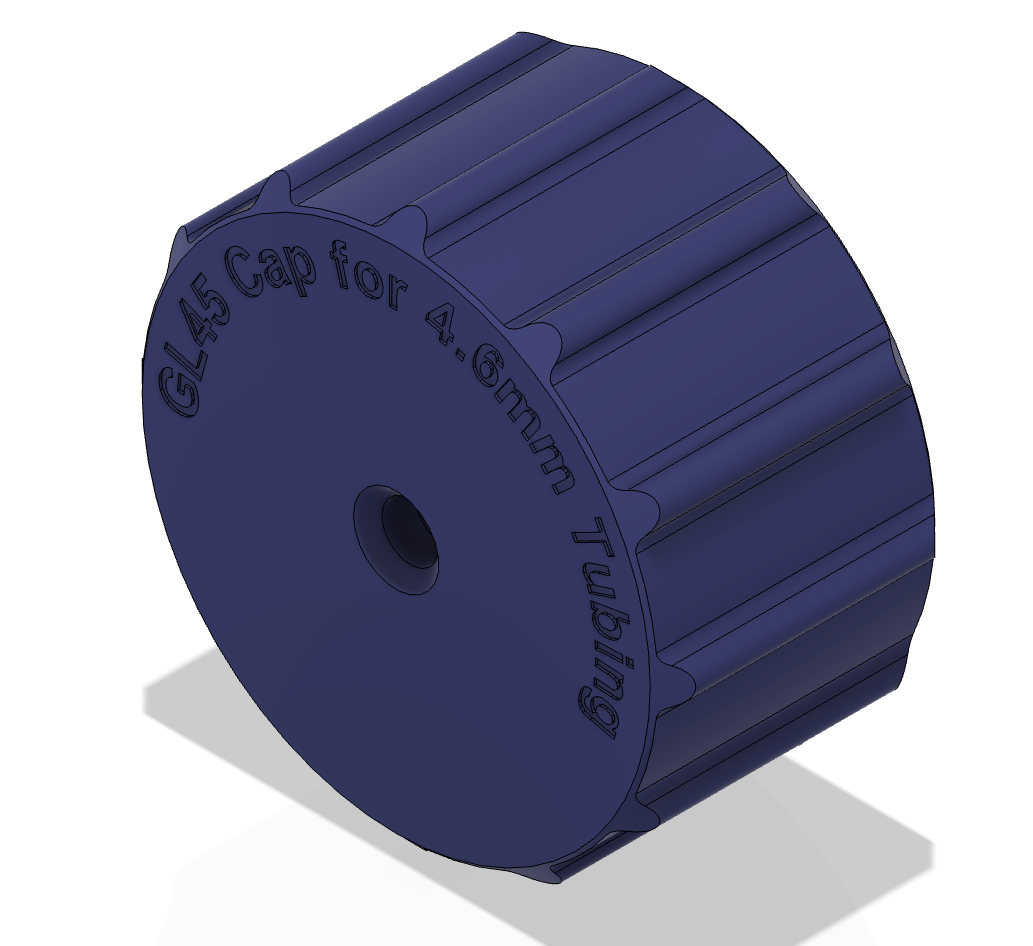 GL45 Screw Cap for 4.6mm Tubing by reovadea | Download free STL model ...