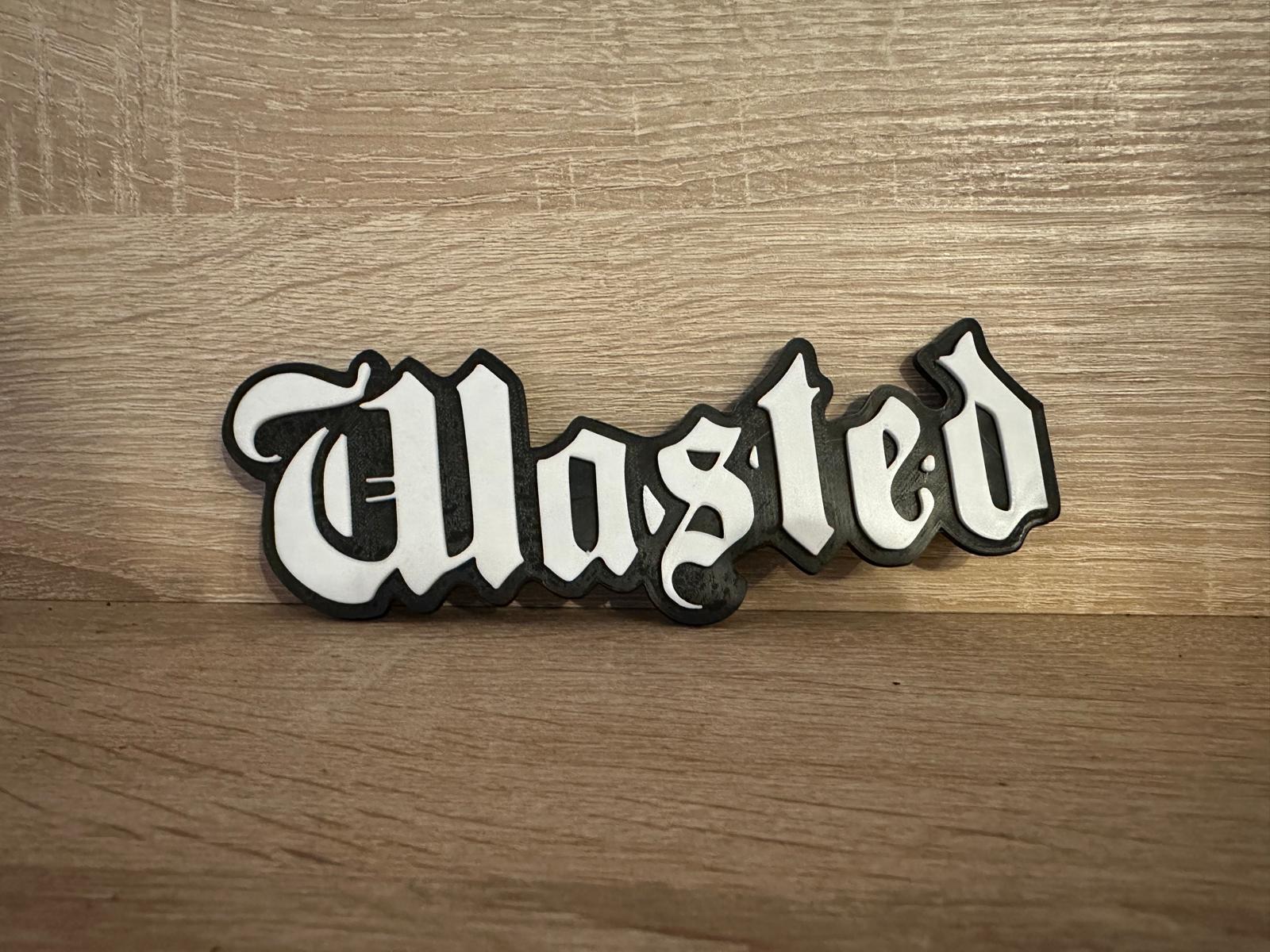 "WASTED" GTA San Andreas von LAS 3D | Kostenloses STL-Modell ...