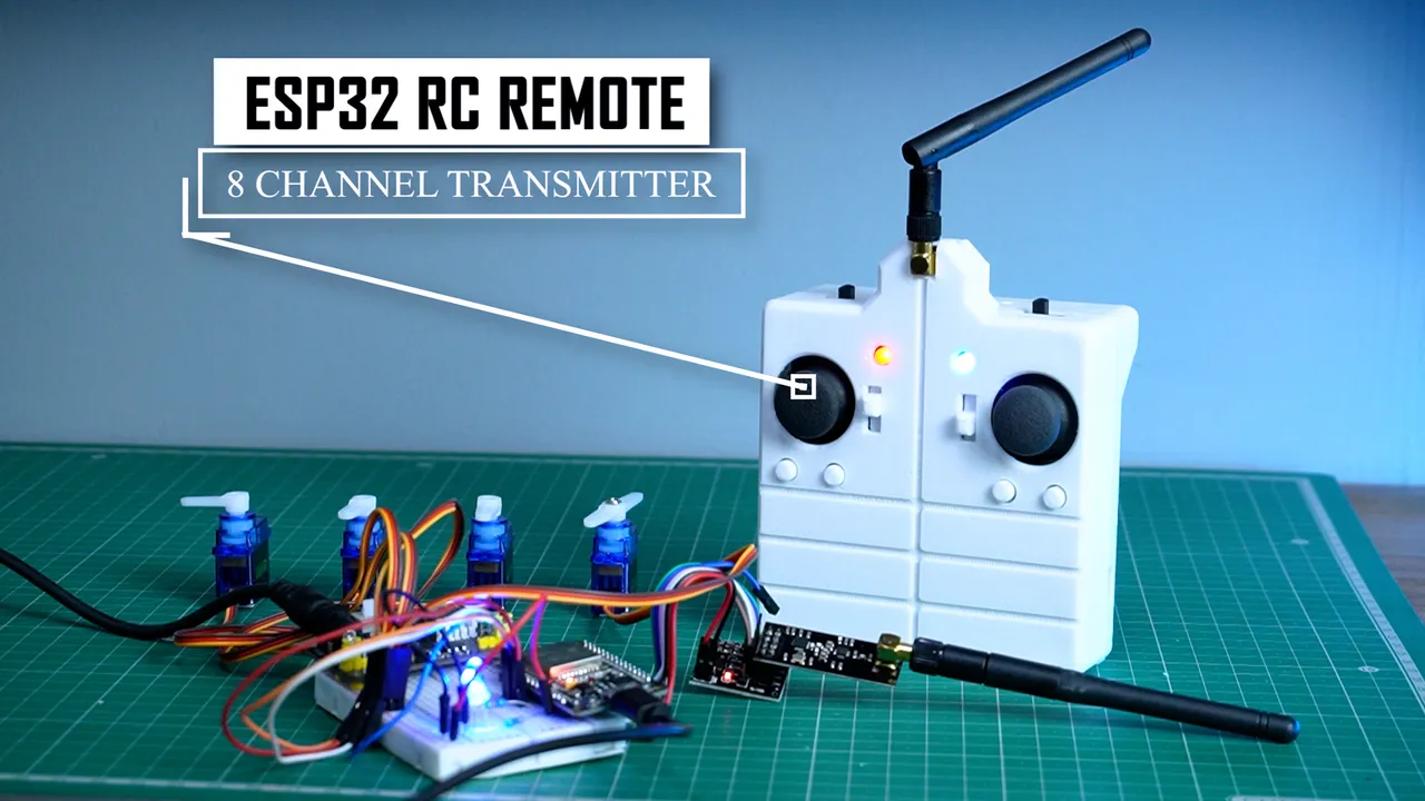 RC Remote Controller 8 Channel using ESP32 and NRF24L01 by Superb Tech | Download free STL model ...