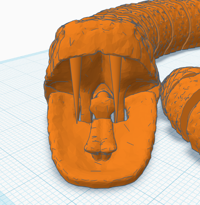 Snake Openable Mouth With Fangs by PrinterPros | Download free STL ...