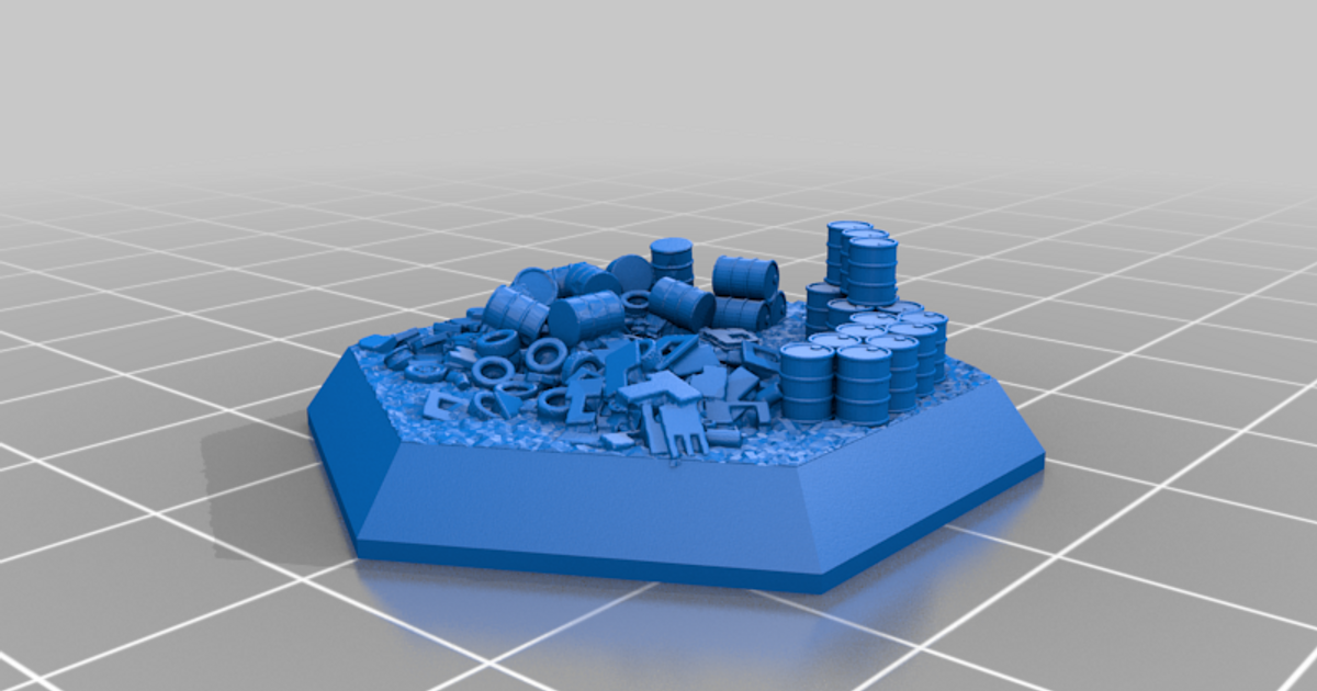 Hex Base - Urban Rubble Set by Shiaic3D | Download free STL model ...