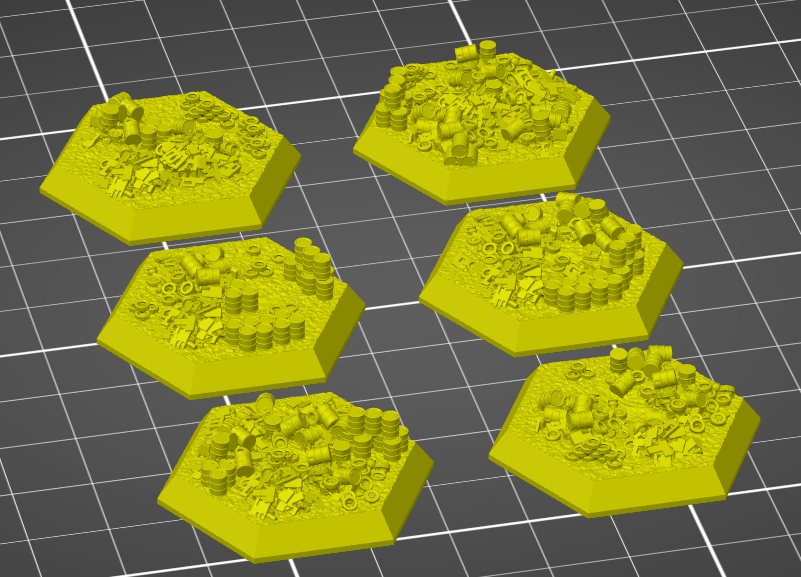 Hex Base - Urban Rubble Set by Shiaic3D | Download free STL model ...