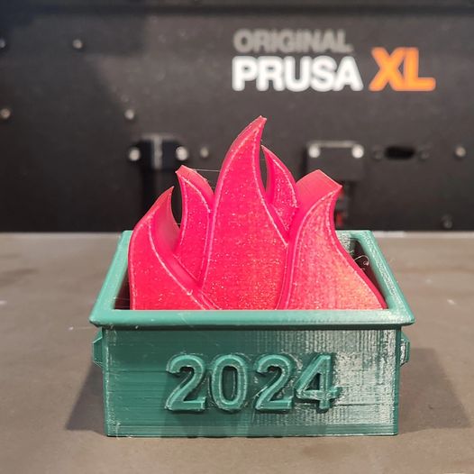 2024 Dumpster Fire Ornament by Legator | Download free STL model ...