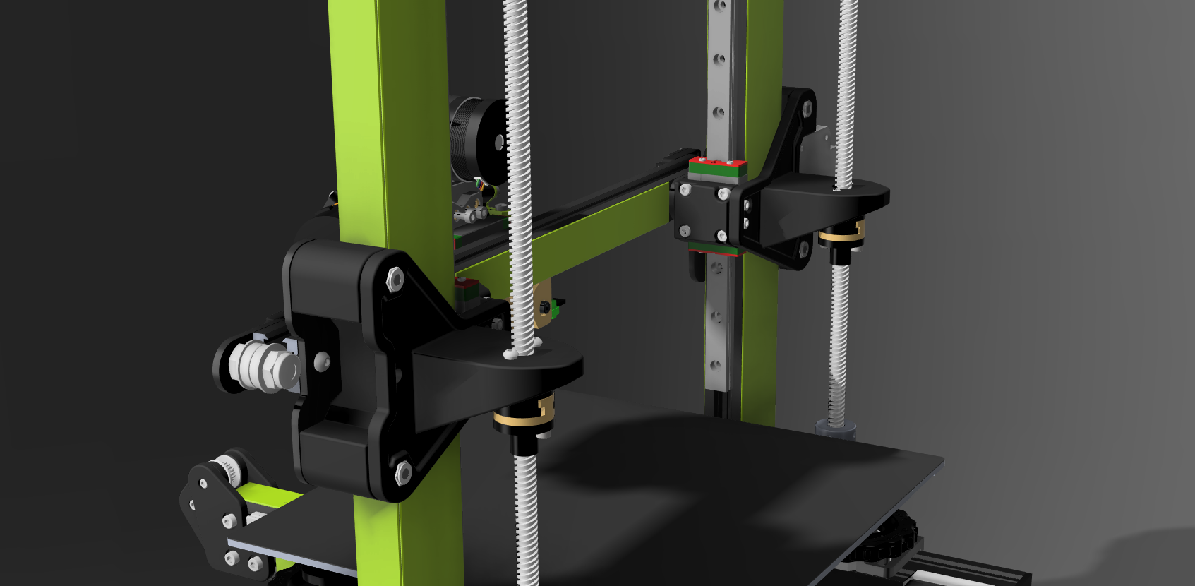 Ender 3 Dual Z-Axis Linear Rails by Lemcott | Download free STL model ...