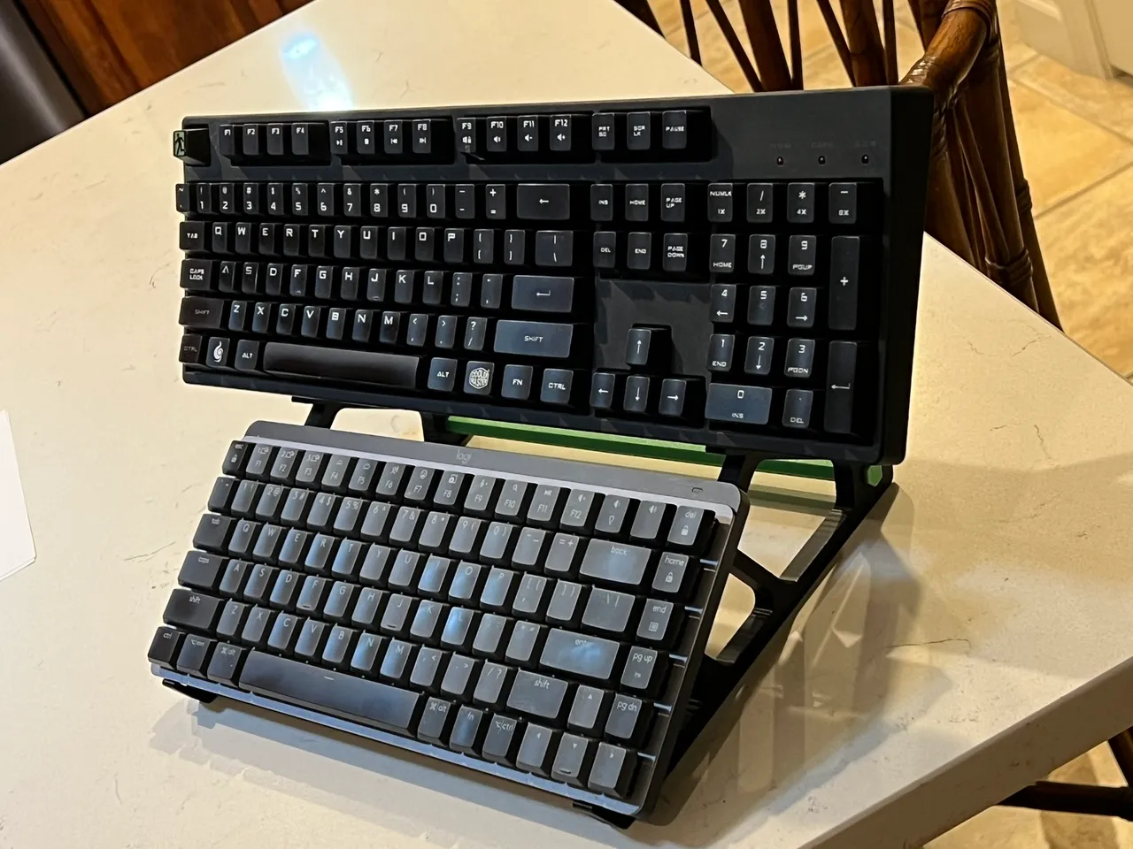 Dual Computer Keyboard Stand by Bompa the Maker | Download free STL ...