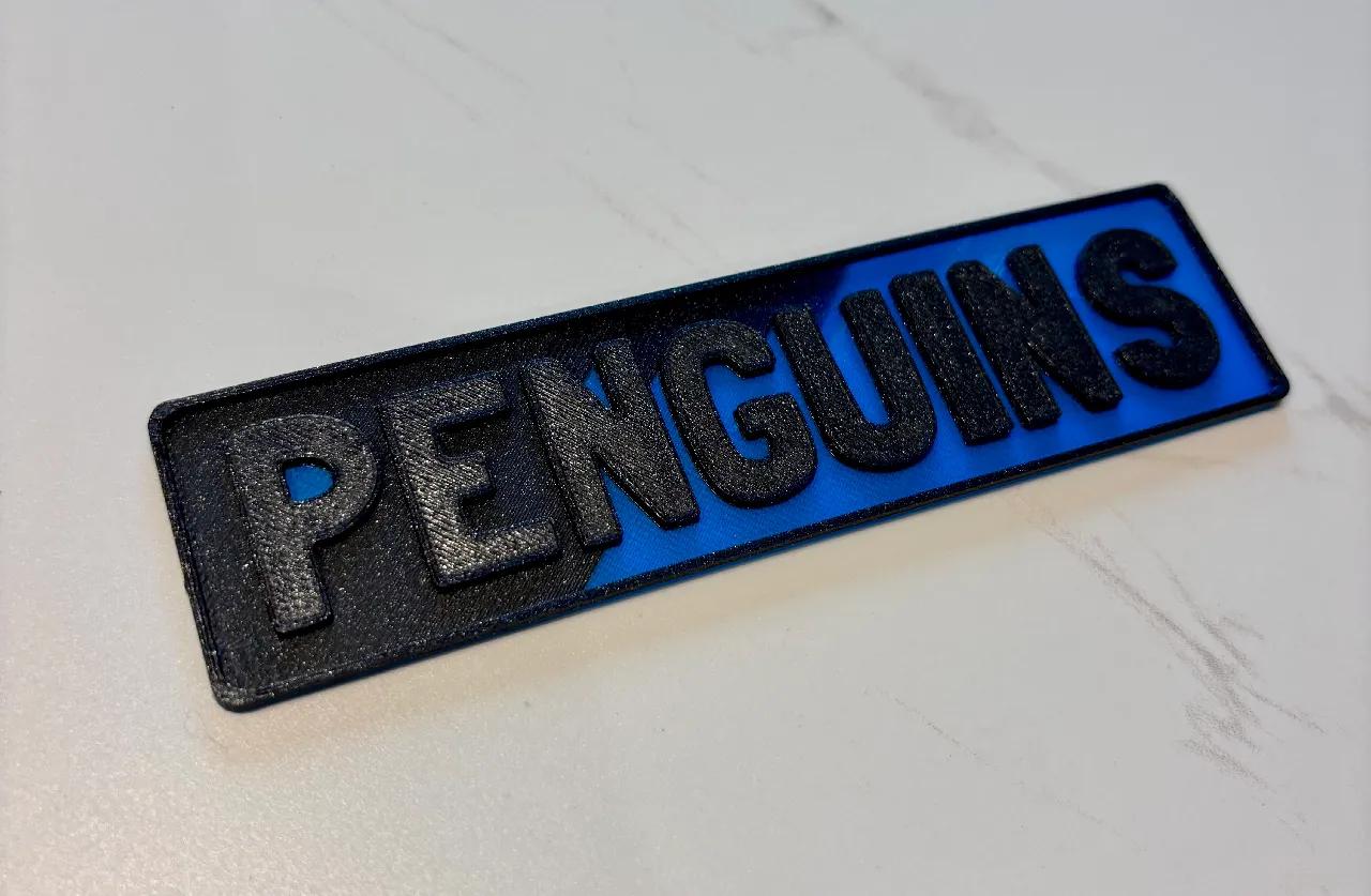 PENGUINS Name Plate by PhilippeRL | Download free STL model ...