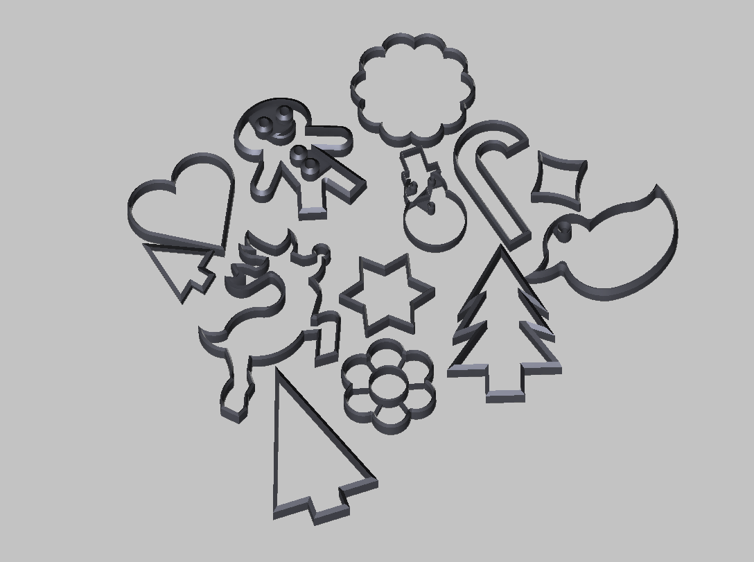 Christmas Festive Cookie Cutter Set by Elli | Download free STL model ...
