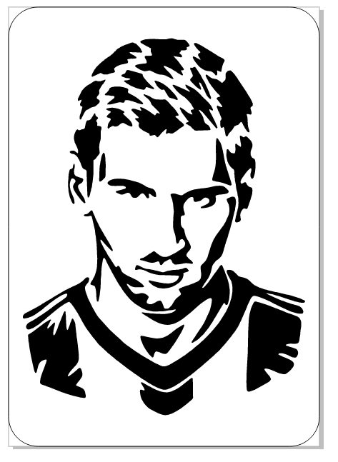 Lionel Messi - Template Stencil for drawing and painting by ideat0m ...