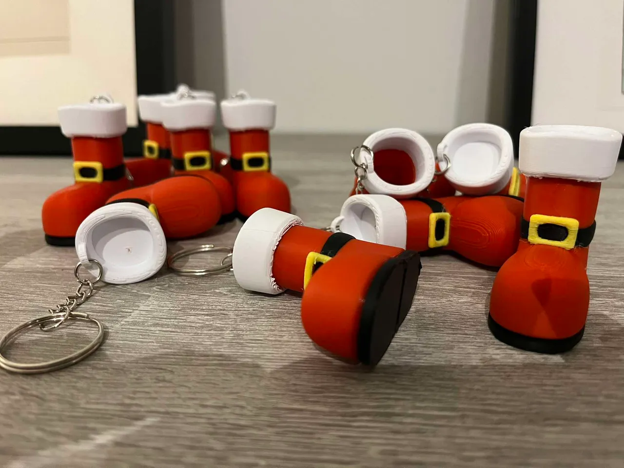 Christmas santa boot open/closed keychain by Cobalt | Download free STL ...