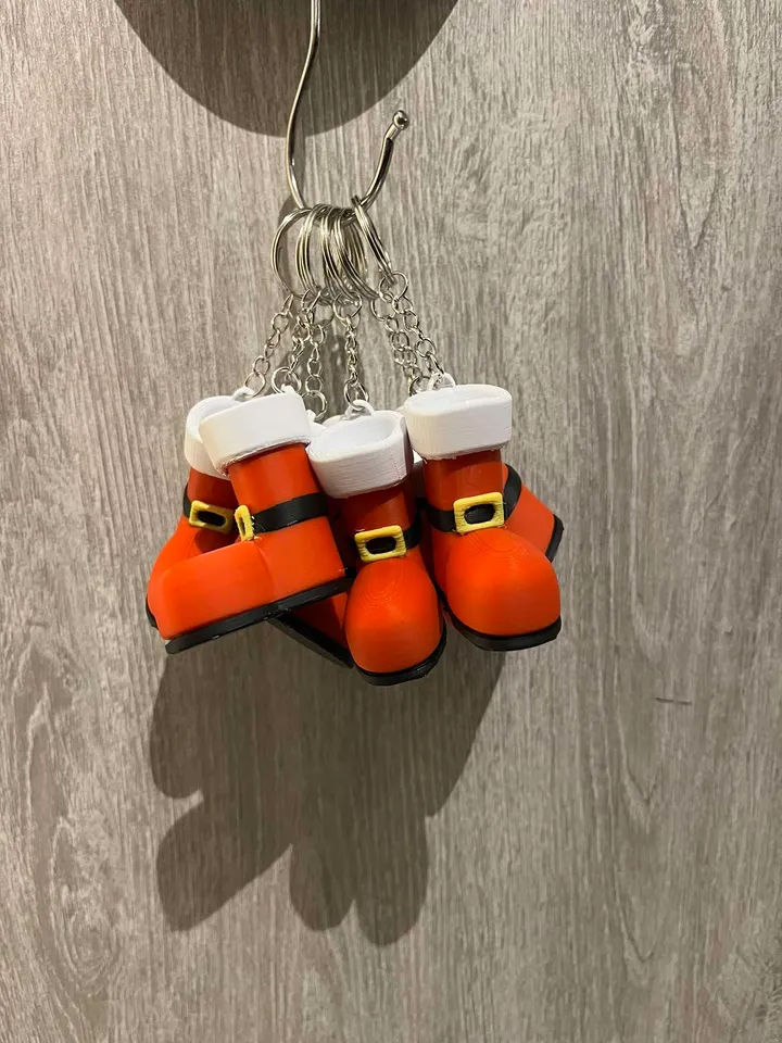 Christmas santa boot open/closed keychain by Cobalt | Download free STL ...