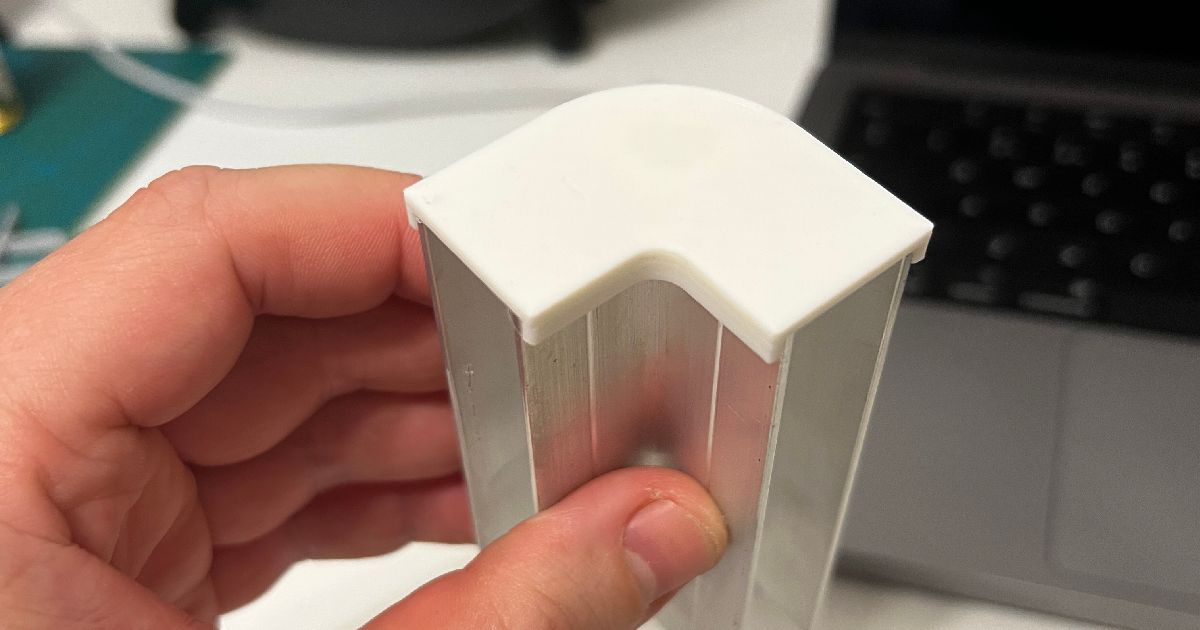 Corner Profile Cap/Lid for 38x38 (15.5mm Insertion) by DS Prints ...