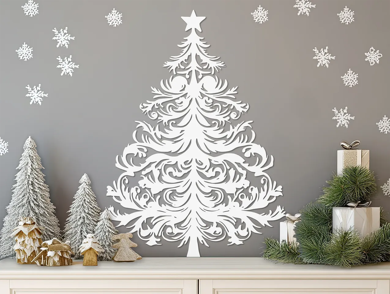 Christmas Tree Wall Decor by 29flo | Download free STL model ...