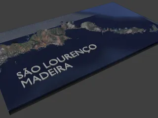 Sao Lourenco Peninsula, Madeira topographic model by Andrzej Furmański ...