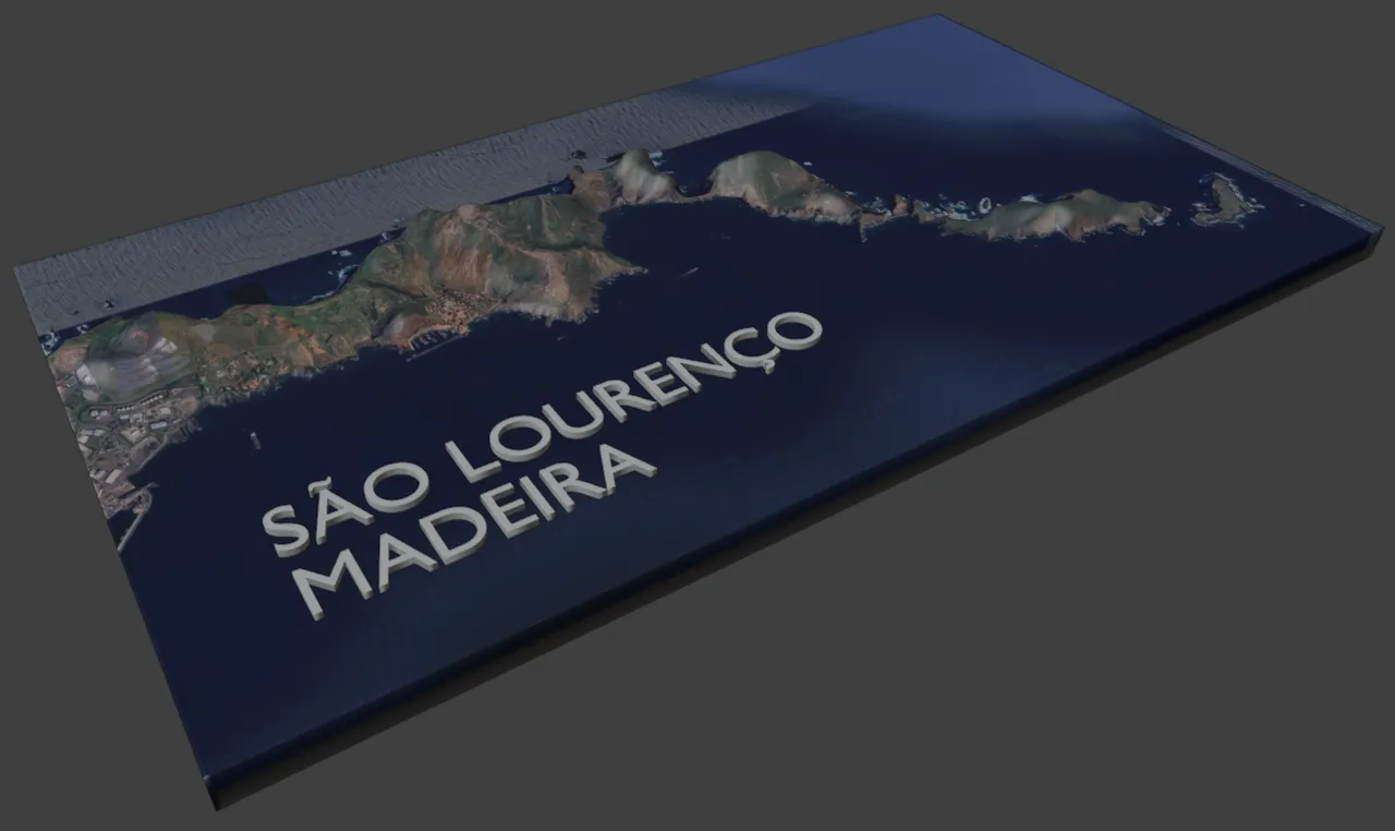 Sao Lourenco Peninsula, Madeira topographic model by Andrzej Furmański ...