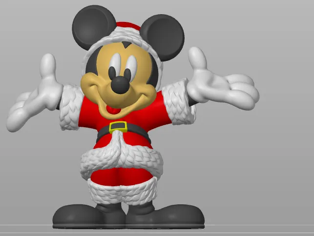 Christmas Mickey Mouse Santa Claus by FreedomMaker | Download free STL ...