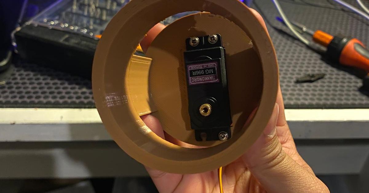 Cylindrical Casing for MG996R Servo by Wisang Umam | Download free STL ...