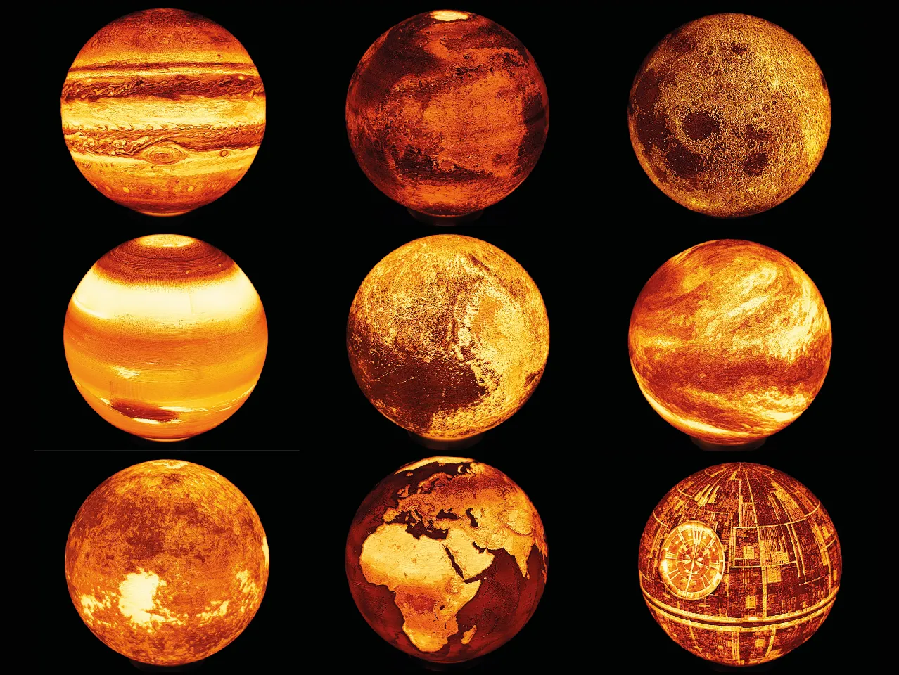 Solar System Lithophane Planet Lamp Collection by FritzPeppone ...