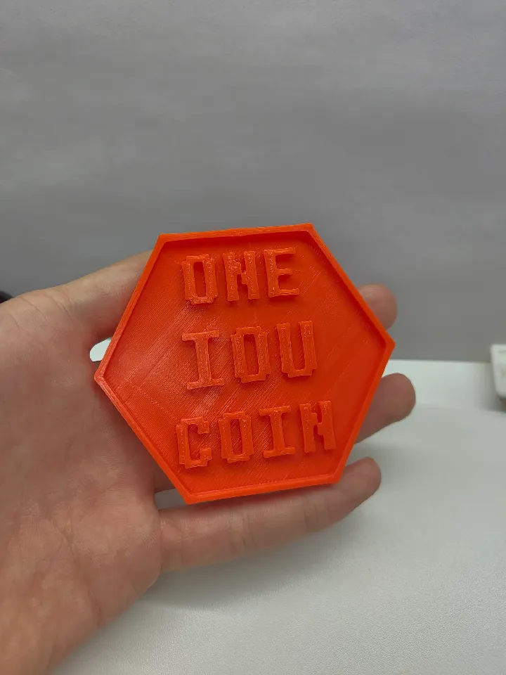 Hexagonal IOU Coin by kepper104 | Download free STL model | Printables.com