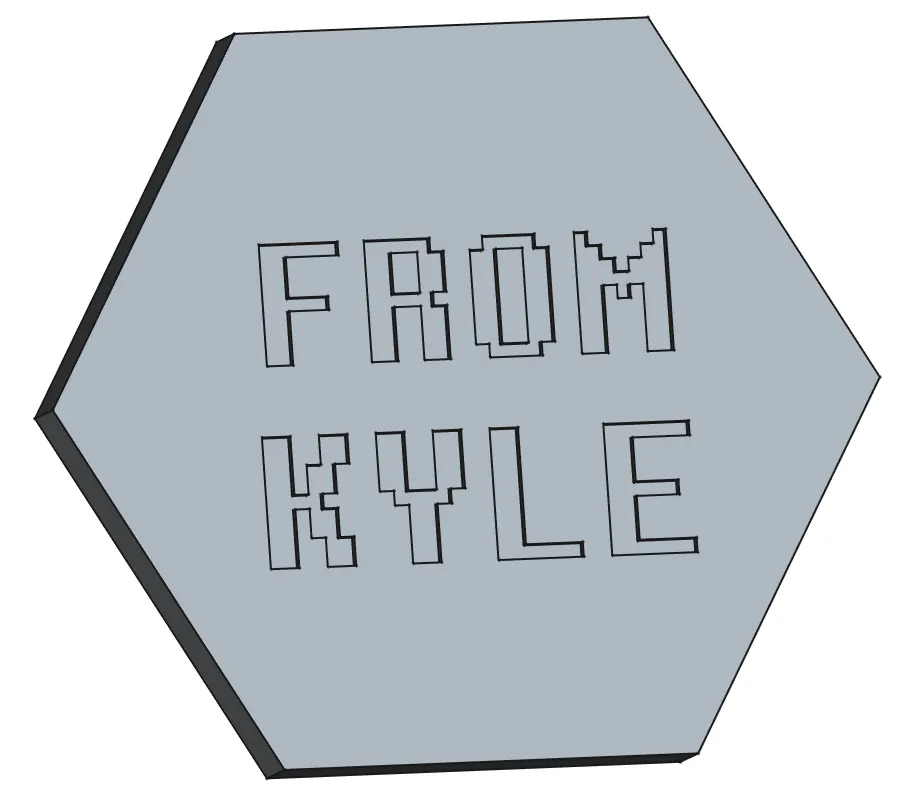 Hexagonal IOU Coin by kepper104 | Download free STL model | Printables.com