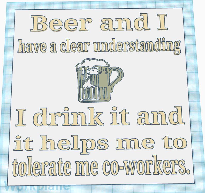 Beer & Co-Workers Sign by Phantom Printer | Download free STL model ...