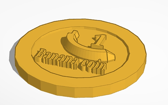 Banana coin $1 by Noah Jenkins | Download free STL model | Printables.com