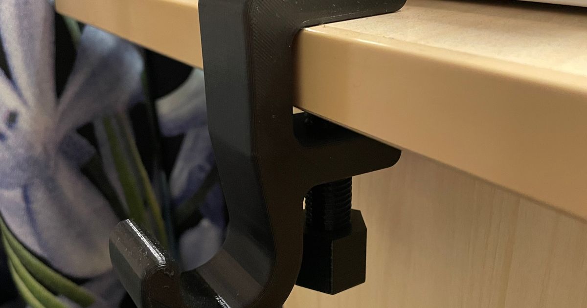 Adjustable laptop bag hook by JP | Download free STL model | Printables.com