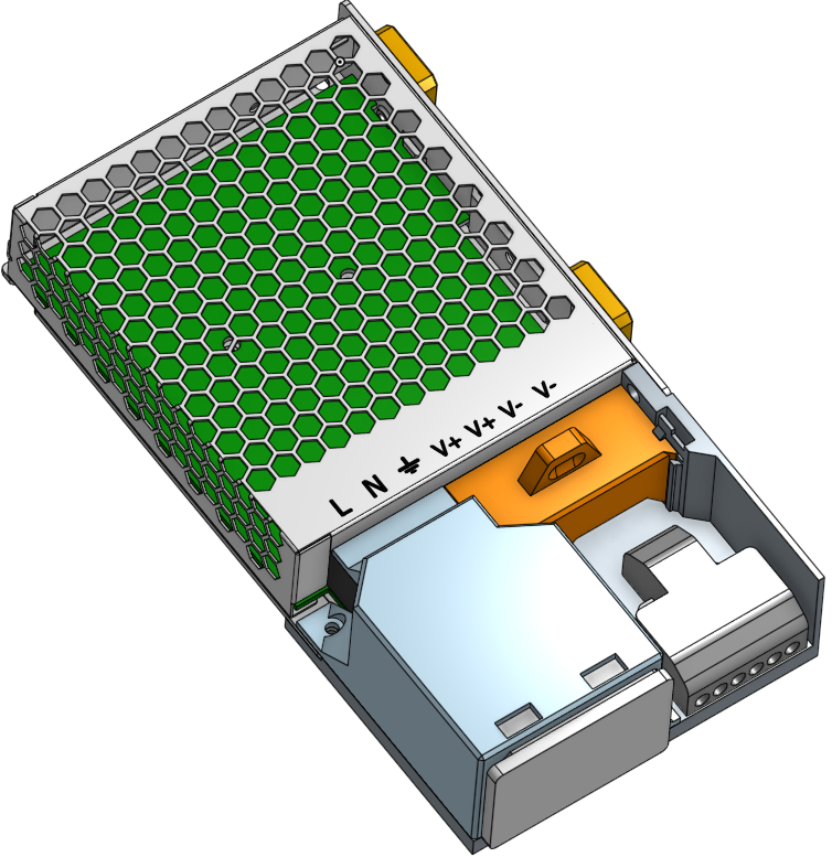 Mean Well LRS-100 terminal cover (DIN compatible) by forsaken_candy ...