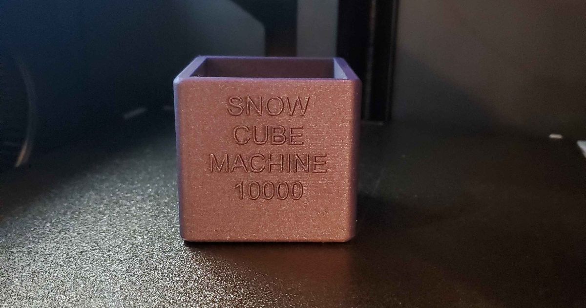 SNOW CUBE MACHINE 10000 by Mr. Printerator | Download free STL model | Printables.com