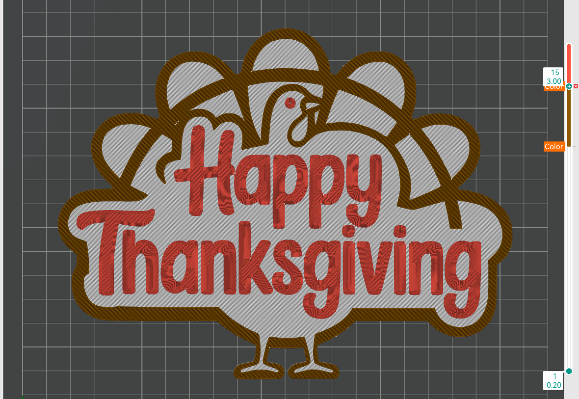 Happy Thanksgiving Turkey Sign by joerawr | Download free STL model ...