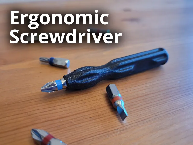 Ergonomic Screwdriver - Bit Holder by Finn | Download free STL model ...