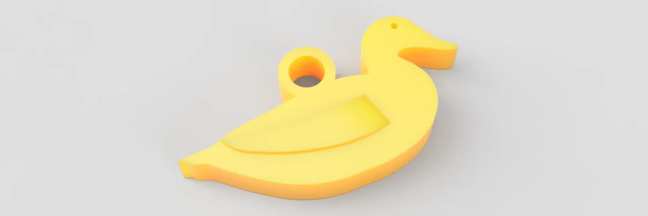 Cute Duck Keychain by Wiff | Download free STL model | Printables.com