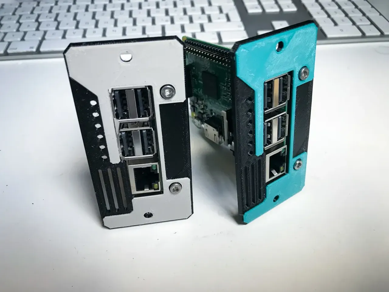 Rack Mount Adapter for Raspi 2 and 3 for modular 19" 2U system by ...