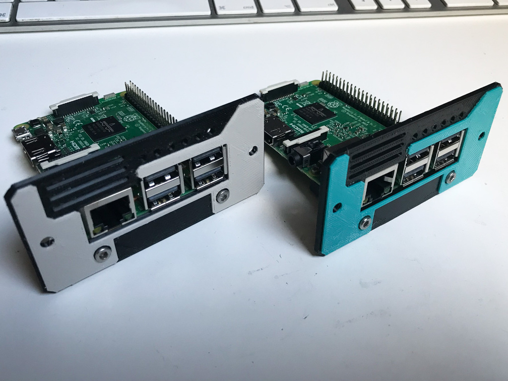 Rack Mount Adapter for Raspi 2 and 3 for modular 19" 2U system por ...