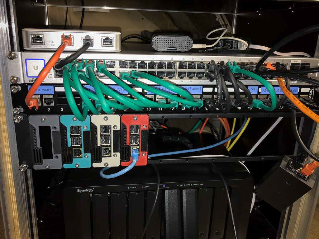 Rack Mount Adapter for Raspi 2 and 3 for modular 19" 2U system von ...