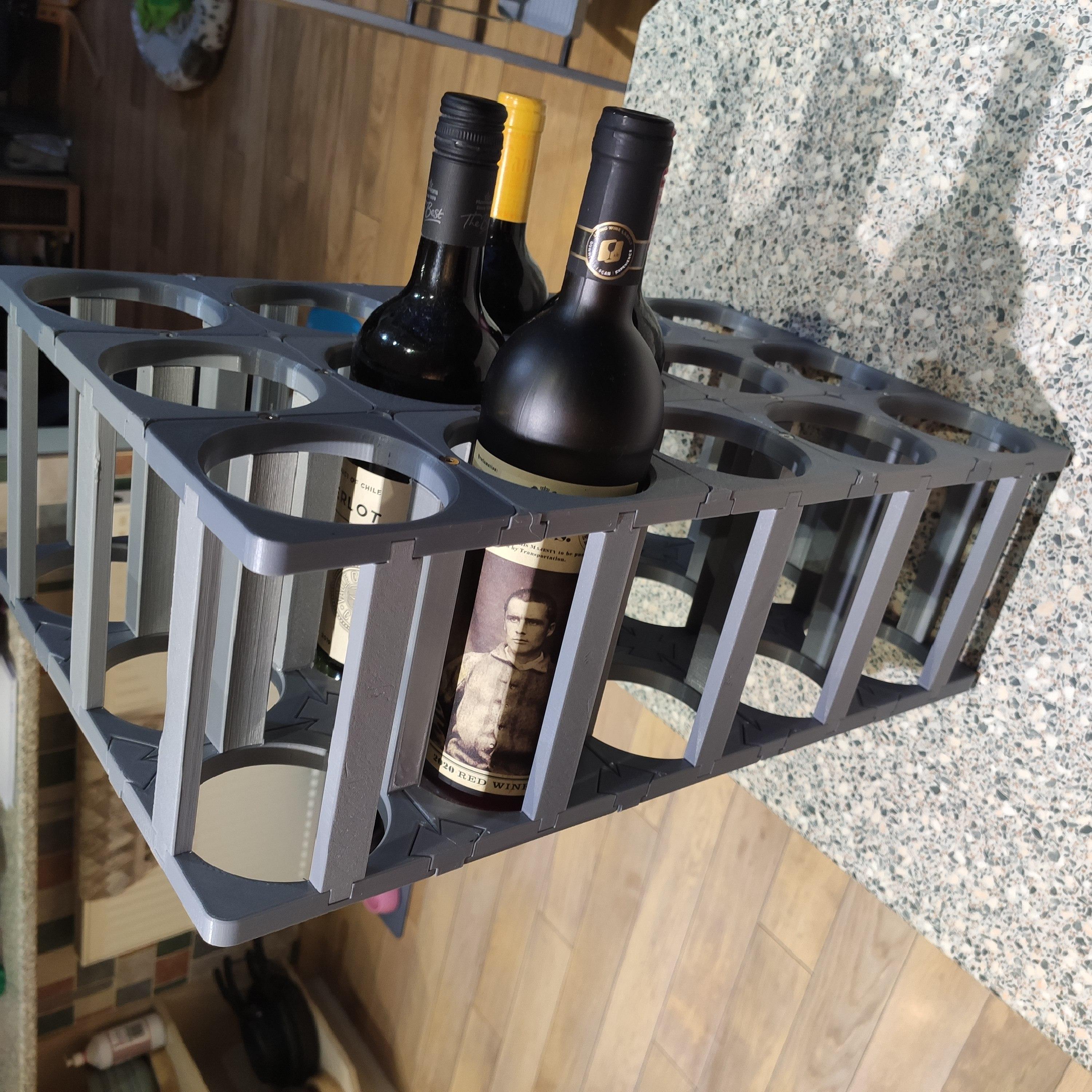 Modular Wine Rack by SteveT | Download free STL model | Printables.com