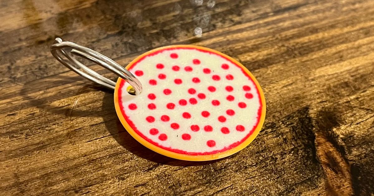 Pepperoni Pizza Keychain, or Earrings, or Ornament (Multi Color, Single ...