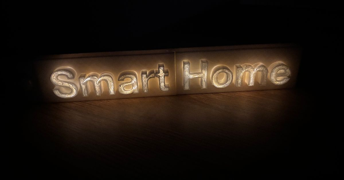 3D motion activated LED neon sign "SMART HOME" by the_smart_home_maker ...