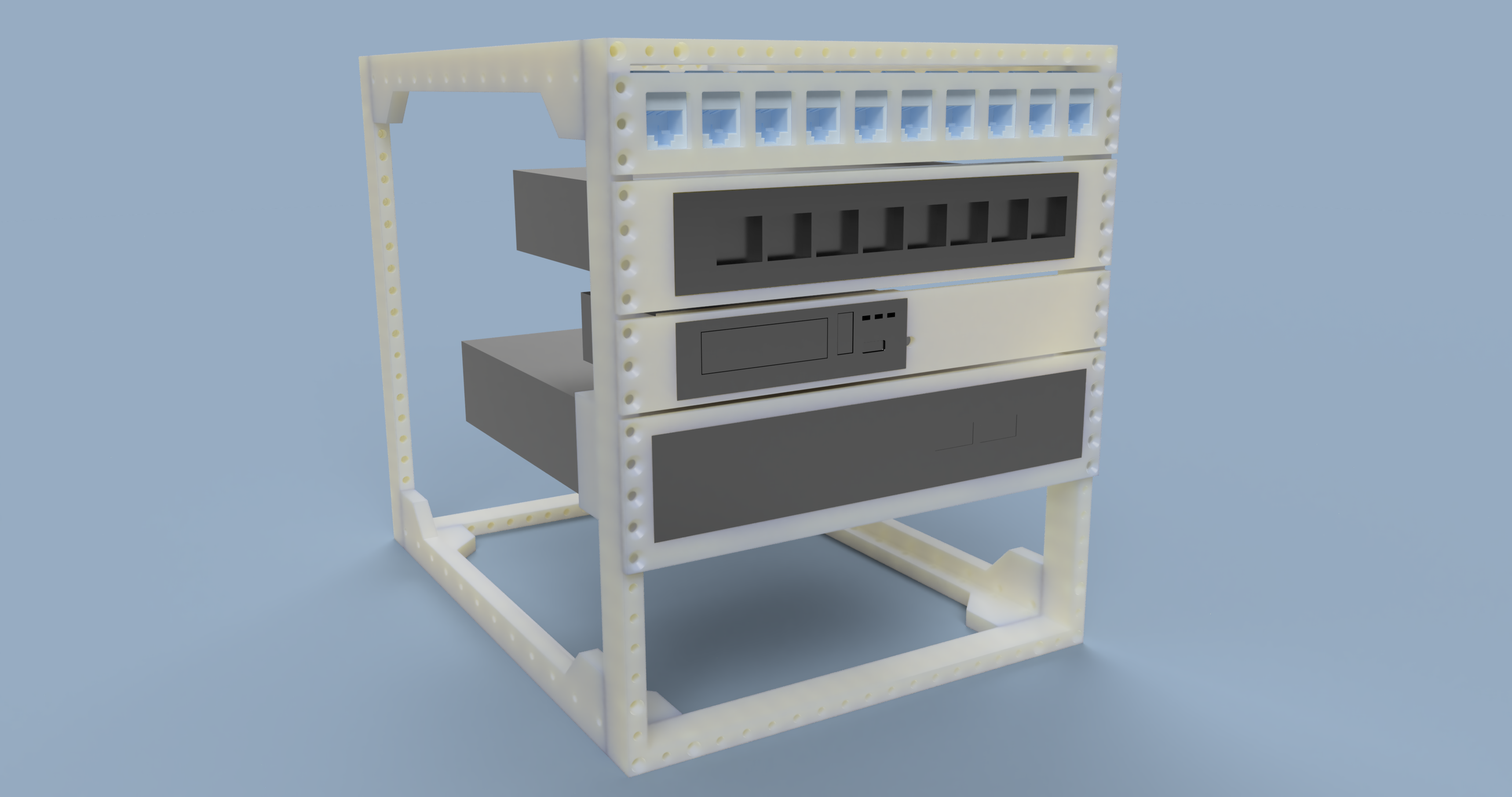 19cm network rack by Blinkinlabs | Download free STL model | Printables.com