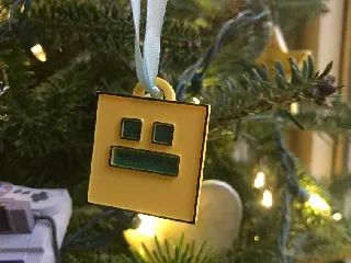 Geometry Dash Christmas Tree Ornament by Finn Wilbanks | Download free ...