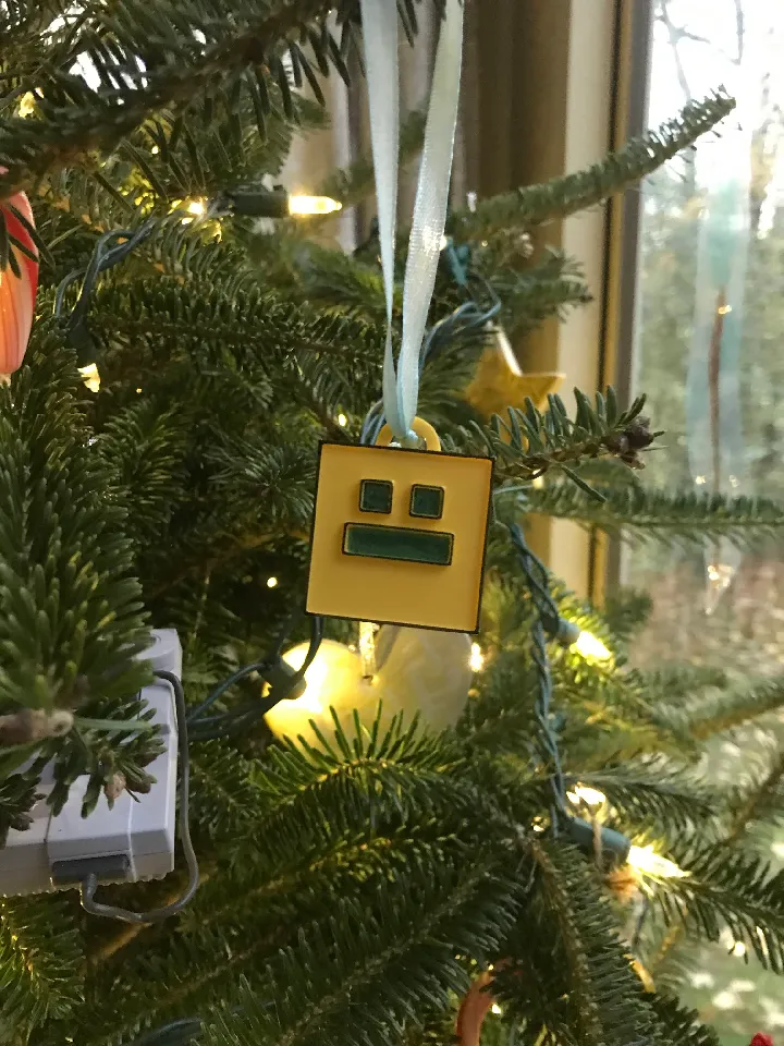 Geometry Dash Christmas Tree Ornament by Finn Wilbanks | Download free ...