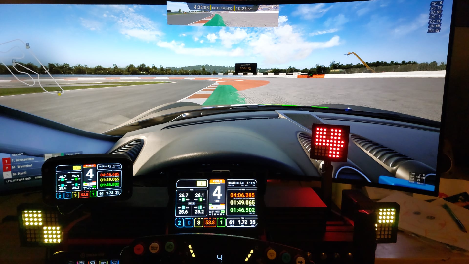 Sim Rig Gear Indicator housing 8x8 LED Matrix by Martin Hardi ...