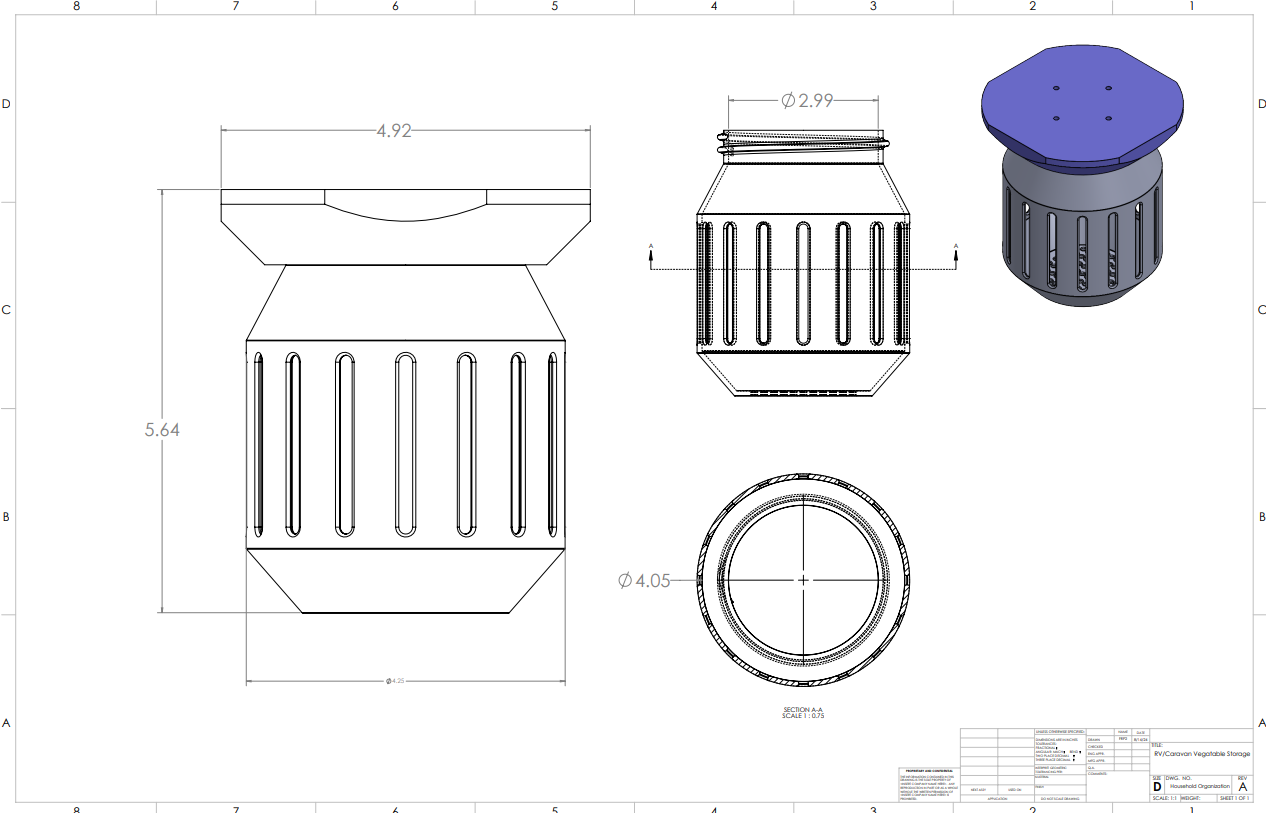 RV/Caravan Vegatable/Fruit Storage by Yves Chaudron | Download free STL ...