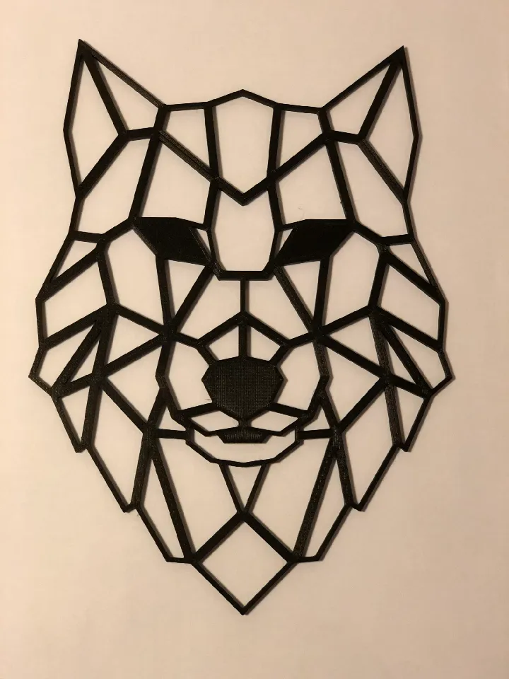 Geometric Wolf wall art by Benjamin Boyd | Download free STL model ...