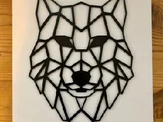 Geometric Wolf wall art by Benjamin Boyd | Download free STL model ...