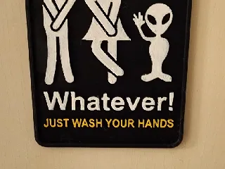 Alien vulcan salute bathroom sign by Nir | Download free STL model ...