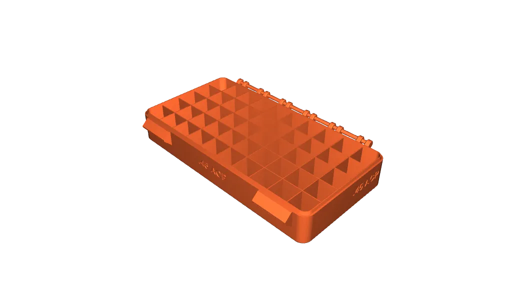 .45 ACP, Double Spring Latch, Snap Hinge Modular Ammo Box by brass_ring ...