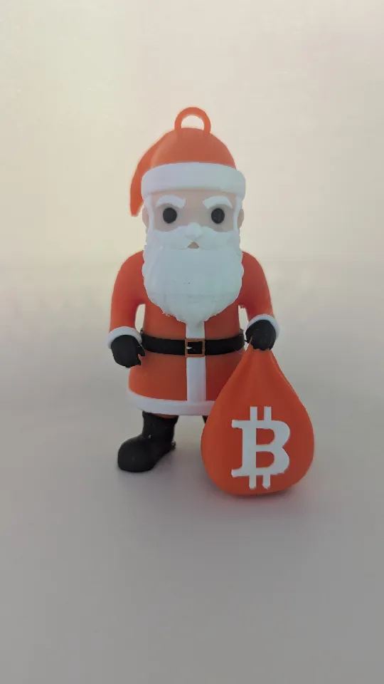 Bitcoin Santa with bag by Twin Particles labs | Download free STL model ...