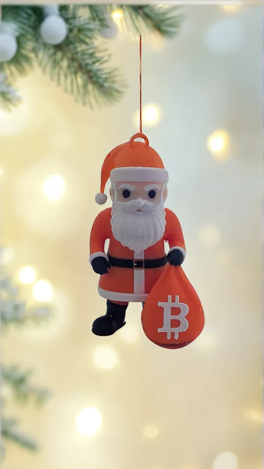 Bitcoin Santa with bag by Twin Particles labs | Download free STL model ...