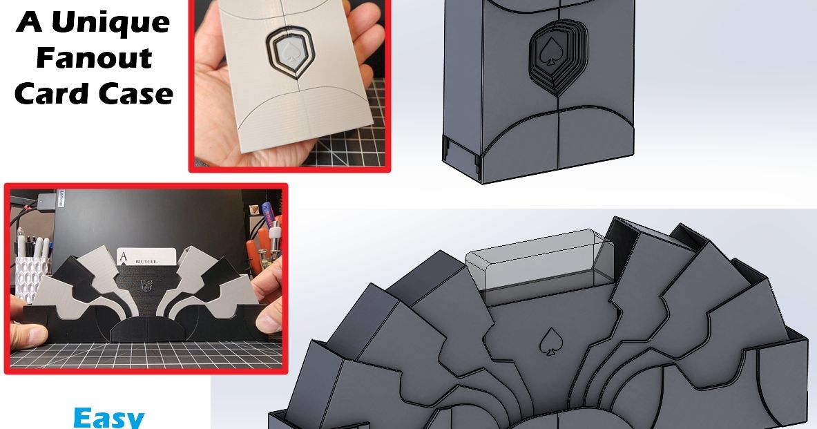 #0189 Fanout Playing Cards Case by BuildX | Download free STL model ...